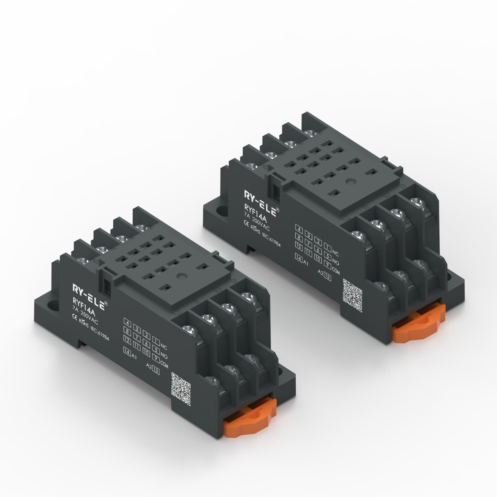 8A 250VAC 14Pin Screw-in Relay Base RYF14A Manufacturer of the ...