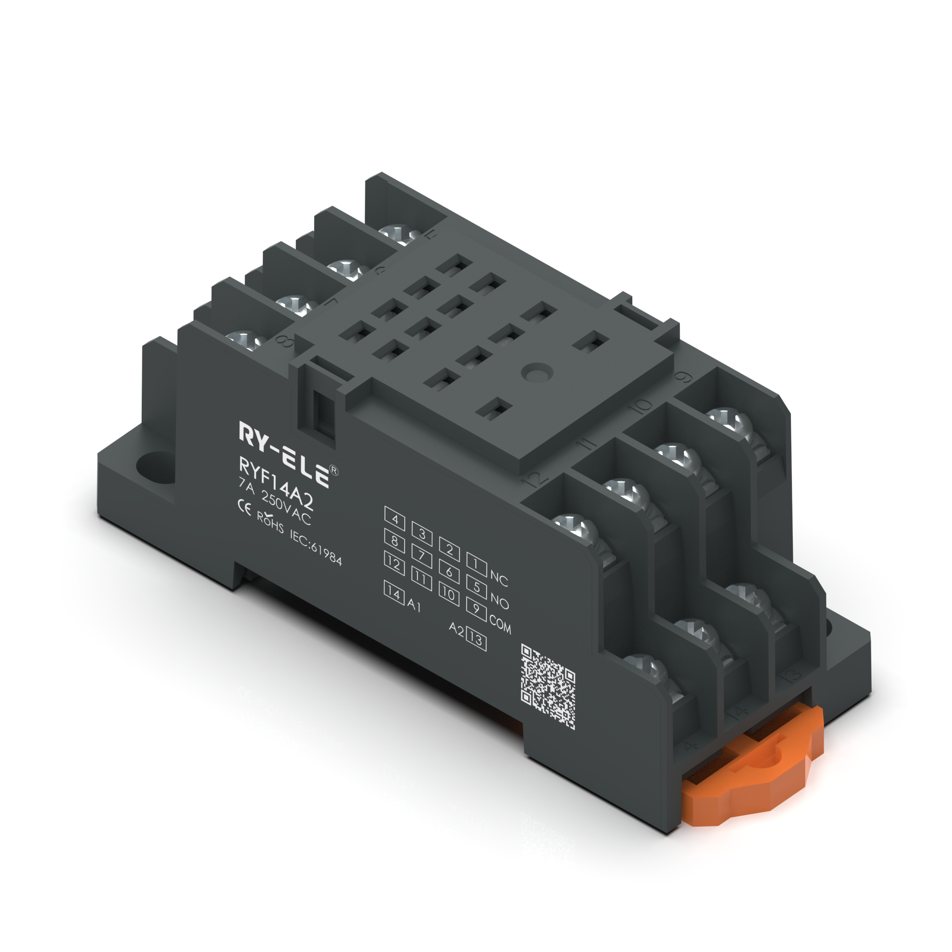 8A 250VAC 14Pin Screw-in Relay Base RYF14A2 Manufacturer of the Industrial Control Products RY ...