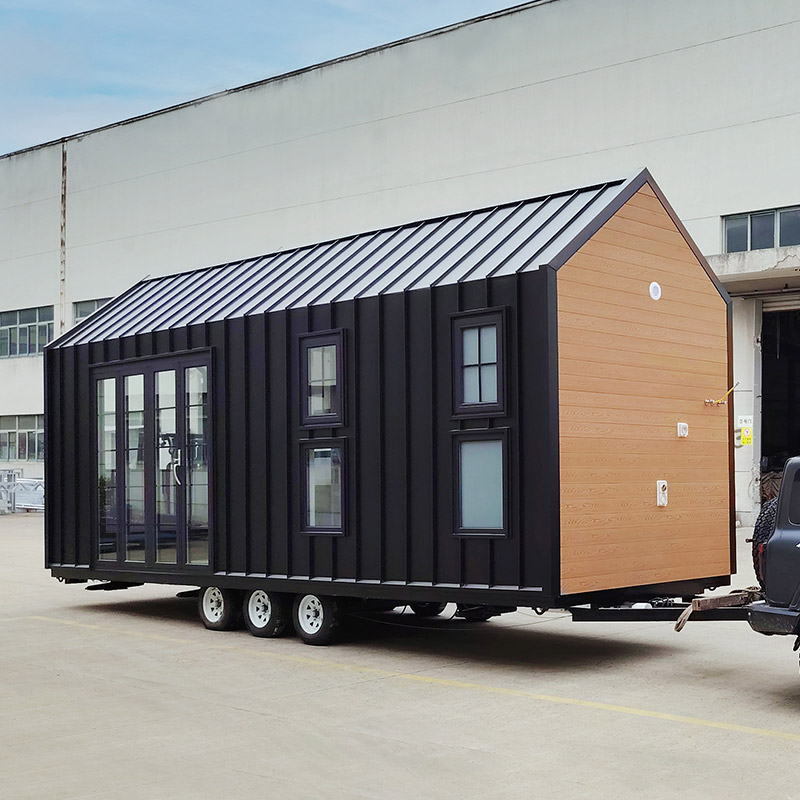 Maison roulotte simple et moderne sur roues avec loft - DEEPBLUE SMARTHOUSE