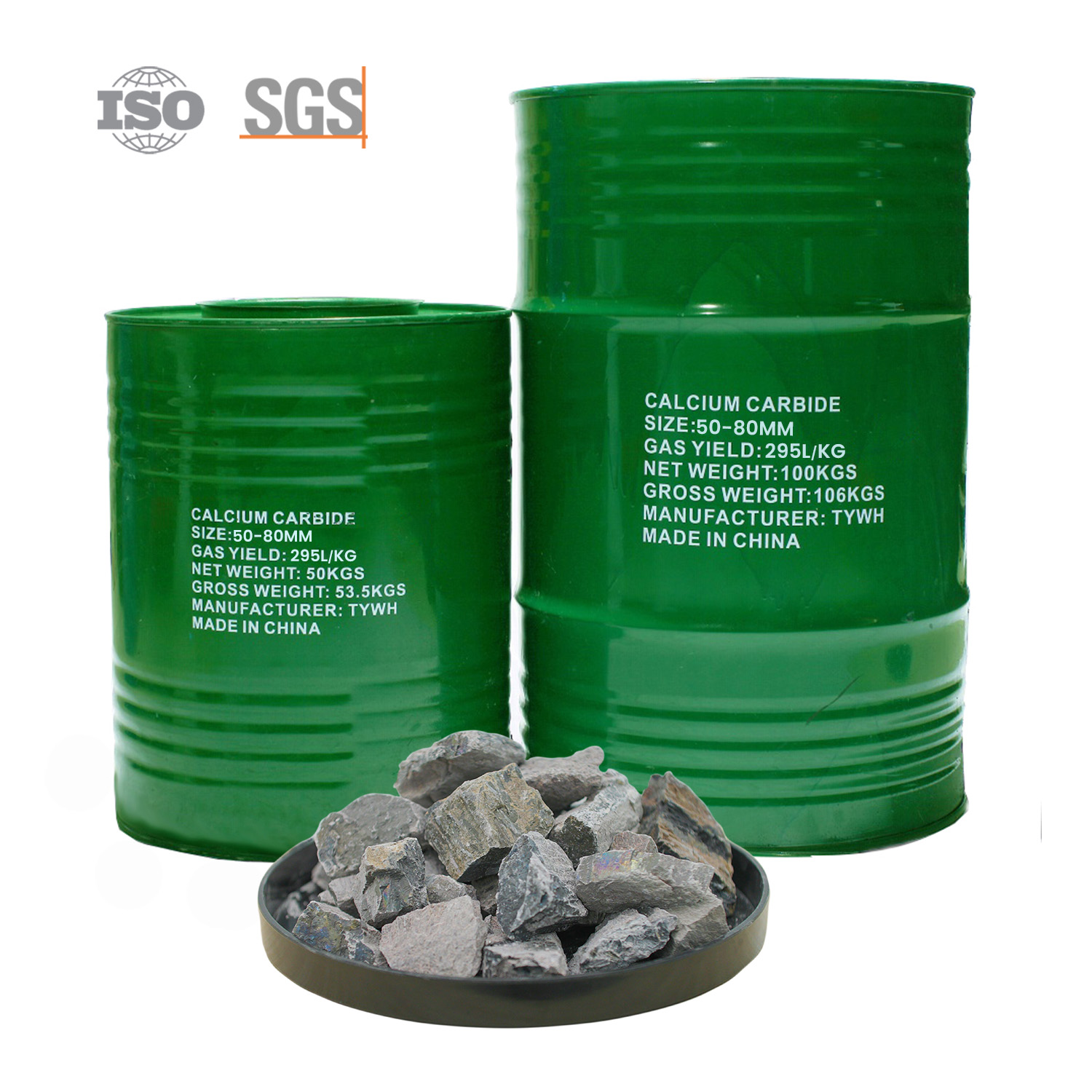 High-Quality 50-80mm Calcium Carbide Reacting with Water to Form ...