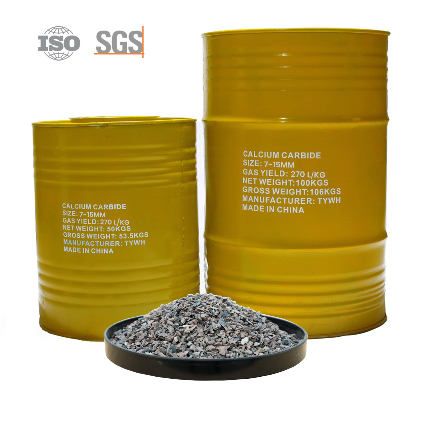 7-15mm Calcium Carbide in 50kg Drums China Manufacturing Plant for Sale ...