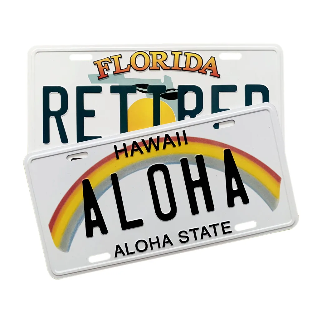 Custom Aluminum License Plate Embossed Logo Car Number Plate Wholesale ...