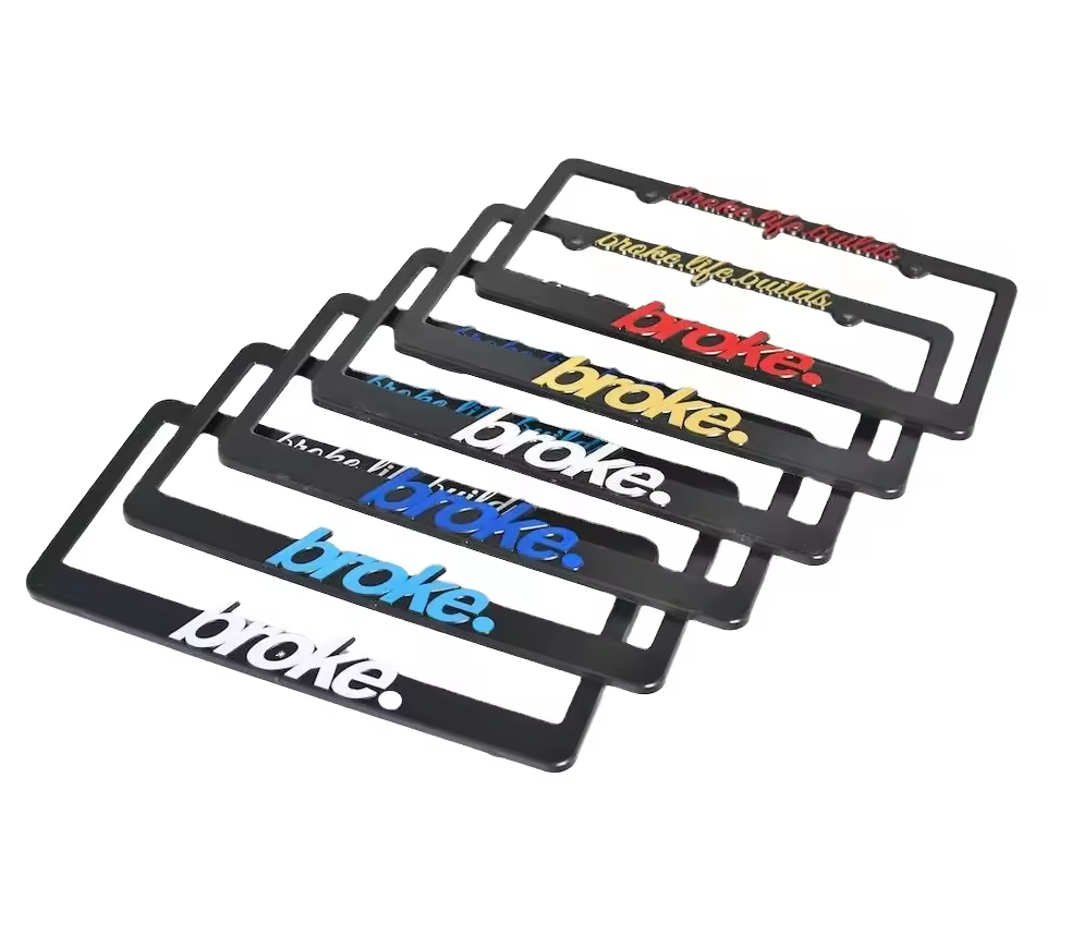 Custom Plastic Car License Plate Frames Motor License Frame Car Number ...