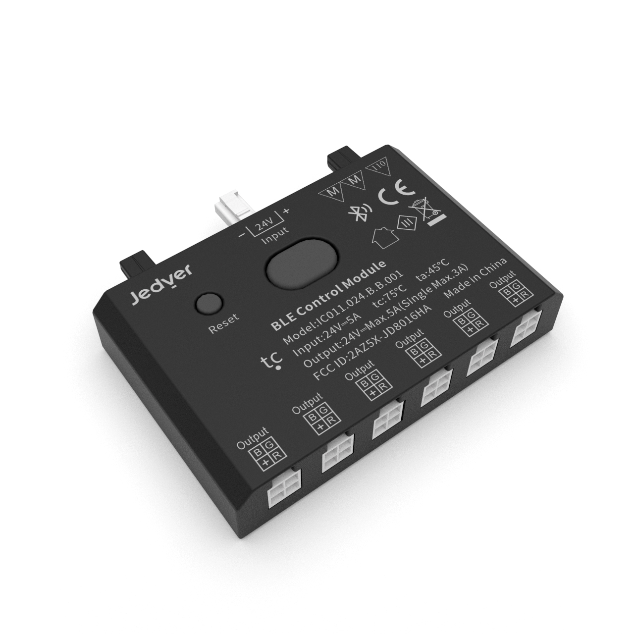 Controller, 6-Way, BLE 5.0, RGB, Synchronously, 4-Pin, 24 V | JEDVER