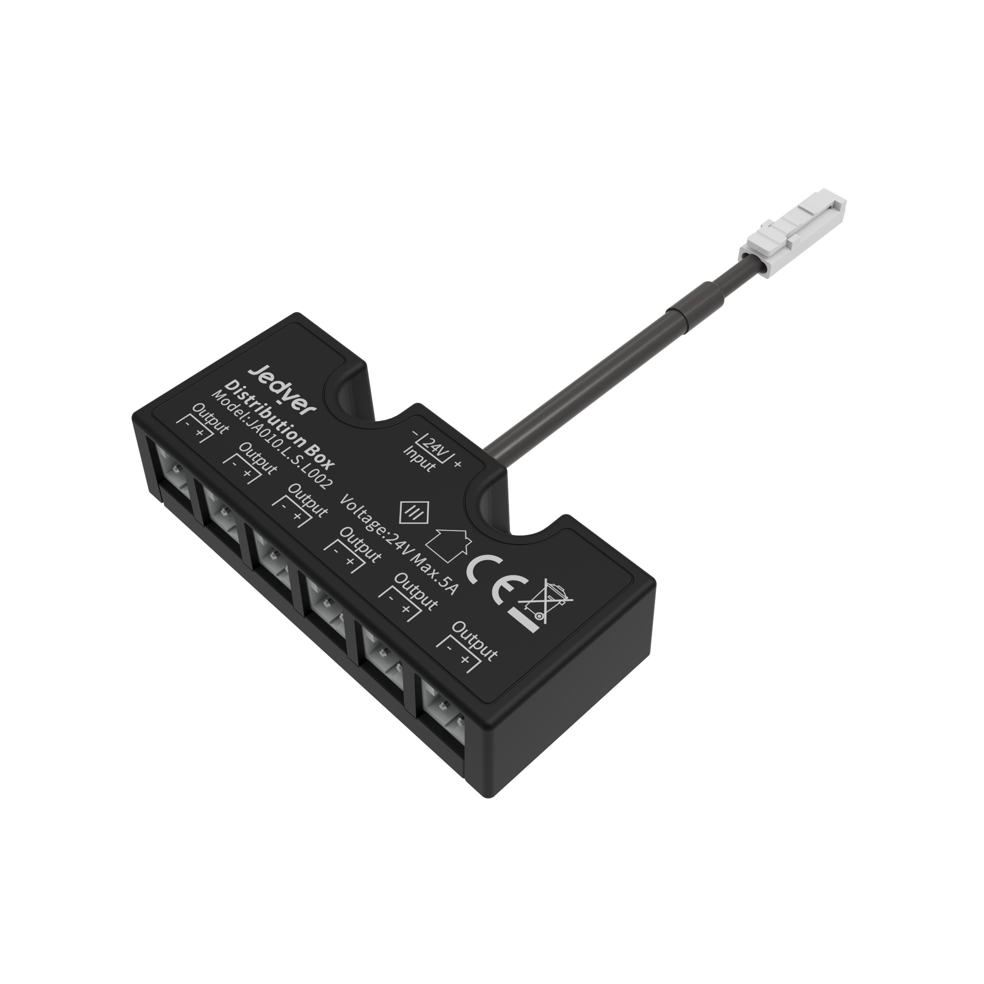Extension Lead, 6-Way, 2pin, Monochrome Or MW, 24V OEM & ODM | JEDVER