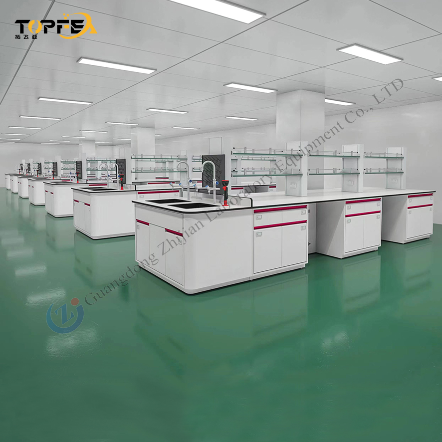 4000mm Length Island Workbench for Lab | Topfea Lab