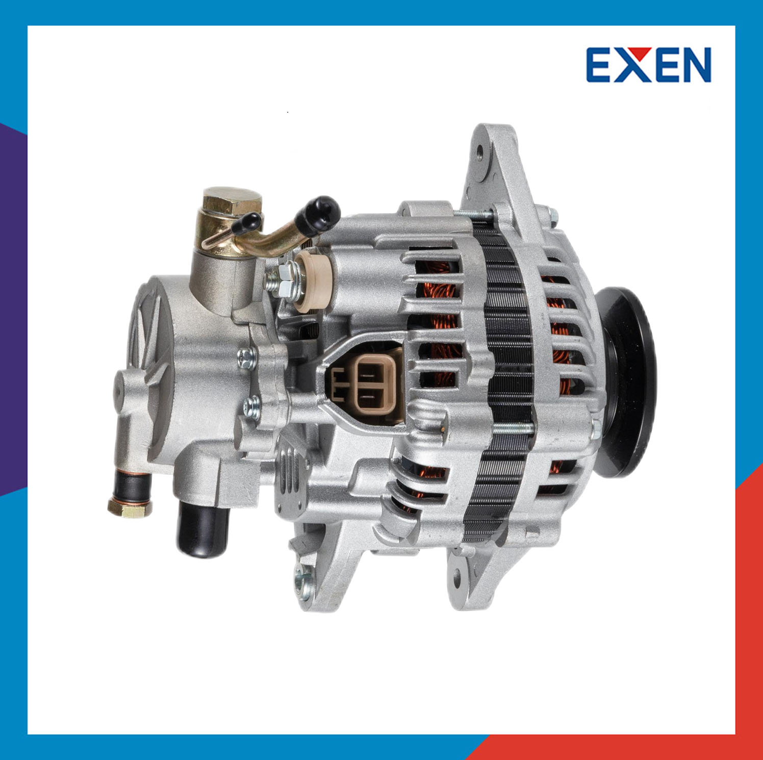 Brand New Car Alternator 37300-42356 14V/100A for Mitsubishi 4D56 | EXEN