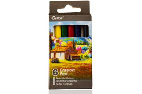 6 Color Wax Crayon in Color Box - Gaea