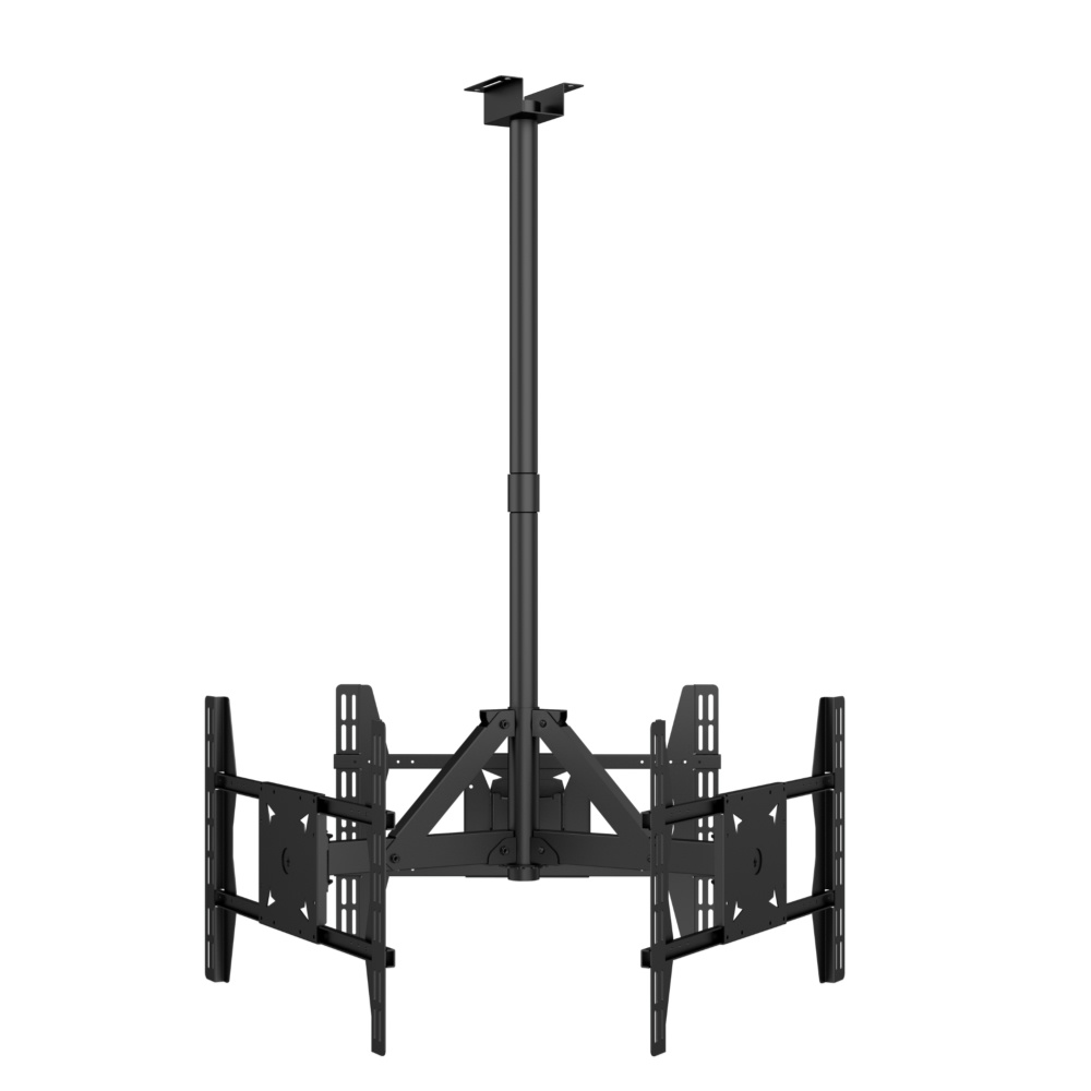 360 Degrees Rotation TV Ceiling Mount for 3 TVs - Peacemounts