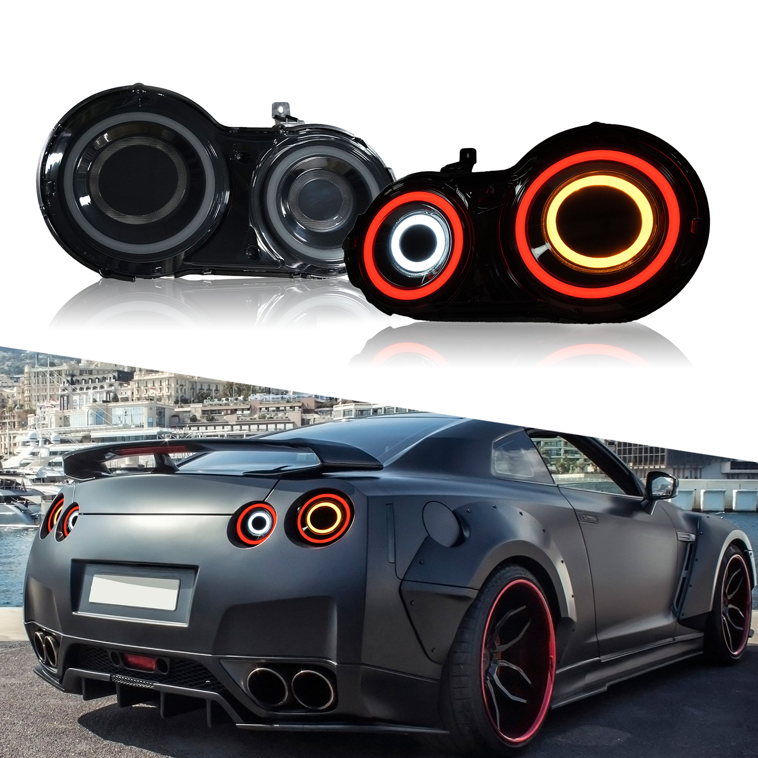Smoke Tail Light Assembly Taillight for Nissan R35 GTR GT-R 2007-2019 ...