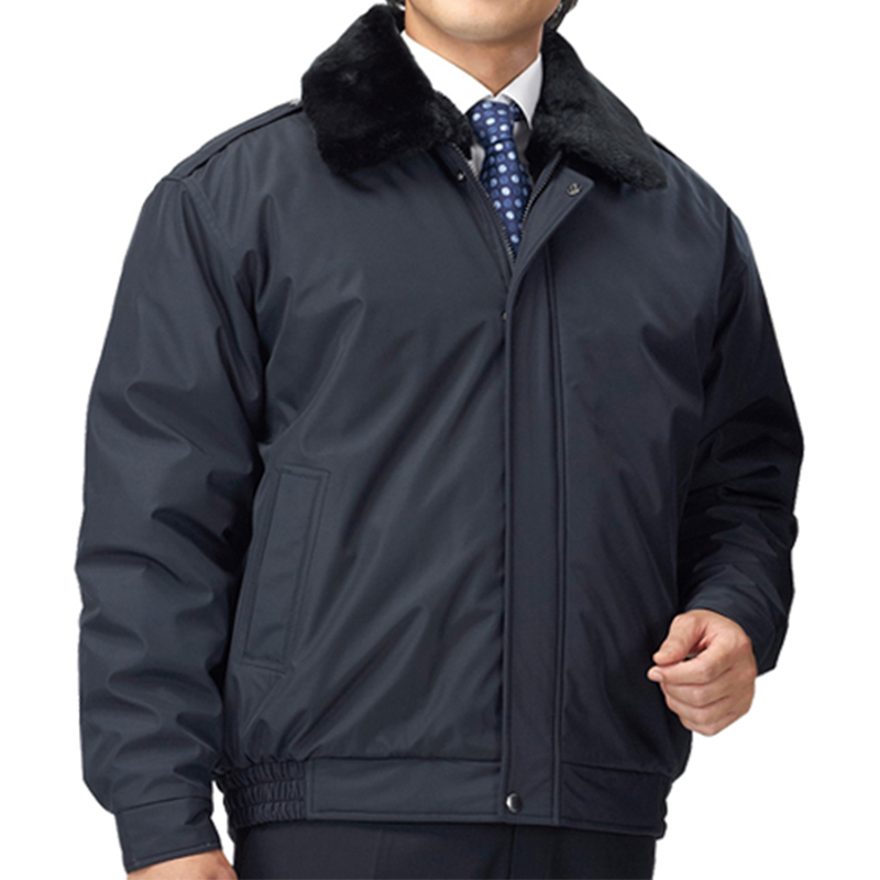 Winter Worker Coat Customized Black Winter Guard Security Uniform - BOSHI
