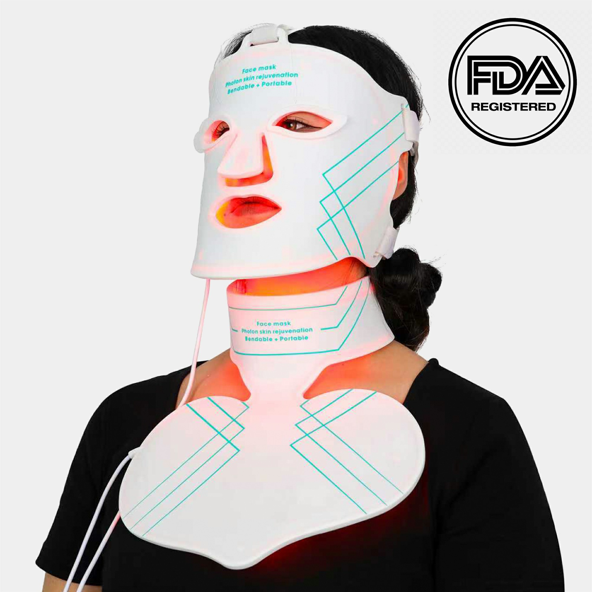 Sunsred M2 M4 Led Face and Neck Set 630 830nm Led Face Light Therapy ...