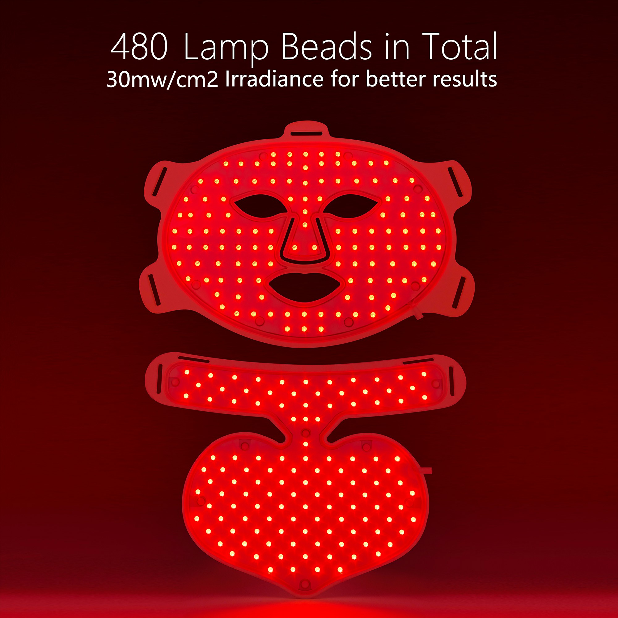 Sunsred M2 M4 Led Face and Neck Set 630 830nm Led Face Light Therapy ...