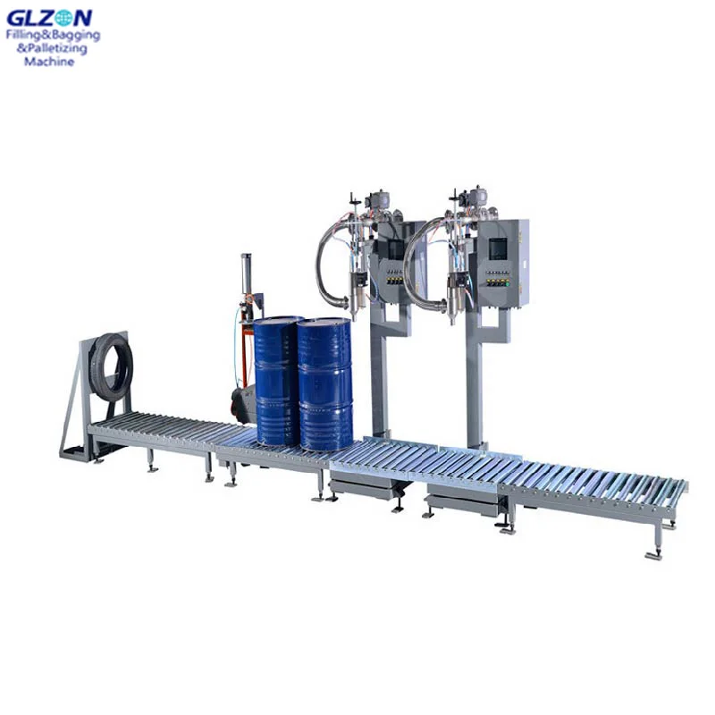 Semi-automatic Multi-head Chemical Liquid Weighing Drum Filling Machine ...