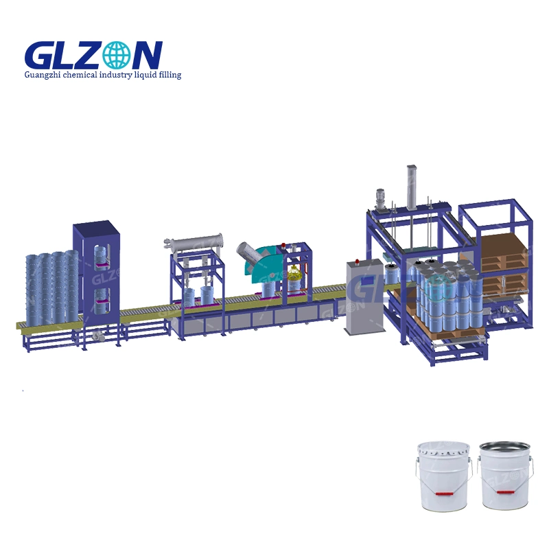 Automatic Inline Hardener Pail/Tin Weight Filling Machine | GLZON