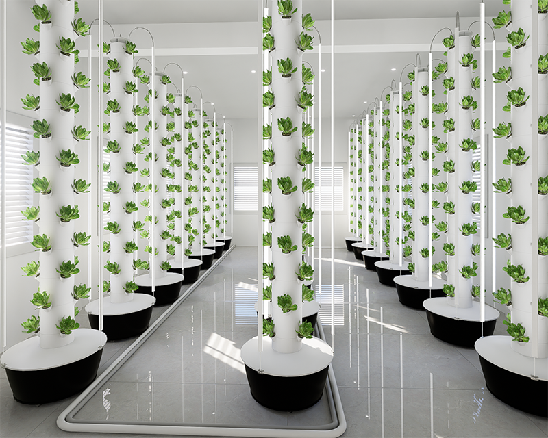 Lyine Tower Garden Hydroponic System Indoor Vertical Farming Diy Plants ...