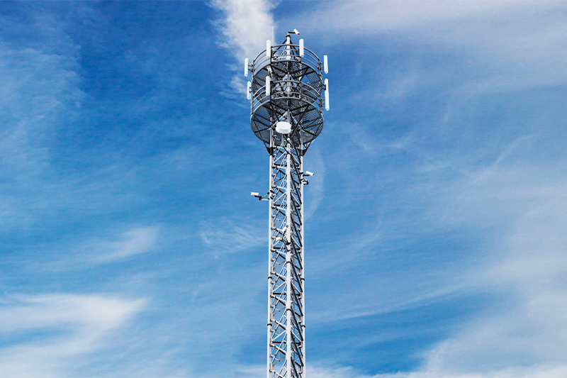 Hybrid Steel Communication Tower (Red and White) | Joisync