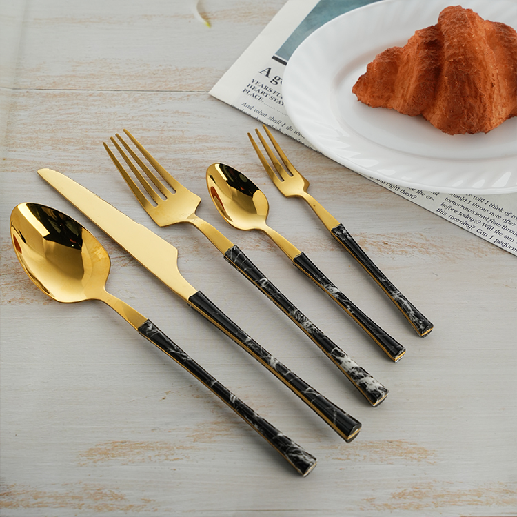 Stainless Steel Cutlery Set with Petite Waist Plastic Handles | Crystal ...