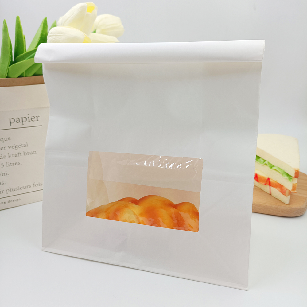Custom Printed Kraft Paper Bags Tin Tie Window Bag for Bread Eco ...