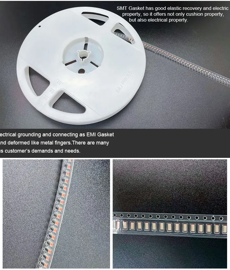 Custom Shapes Electrically Conductive Foam Emi Shielding Smt Gasket