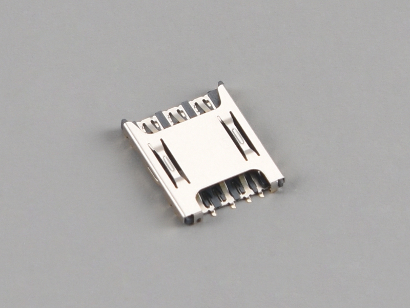Kls1-sim-092 H1.4mm 6 Pin with Cd Pin Nano Sim Card Connector