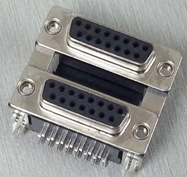 Kls1-115 Dr 2 Row High Density Dual Port D-sub Connector...