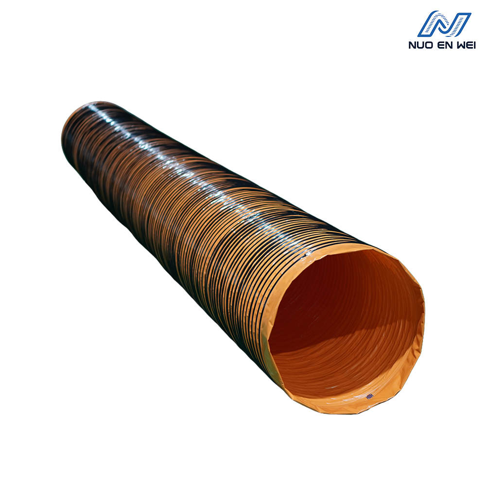 Orange PVC Negative Pressure Flexible Duct Heavy-Duty Industrial ...