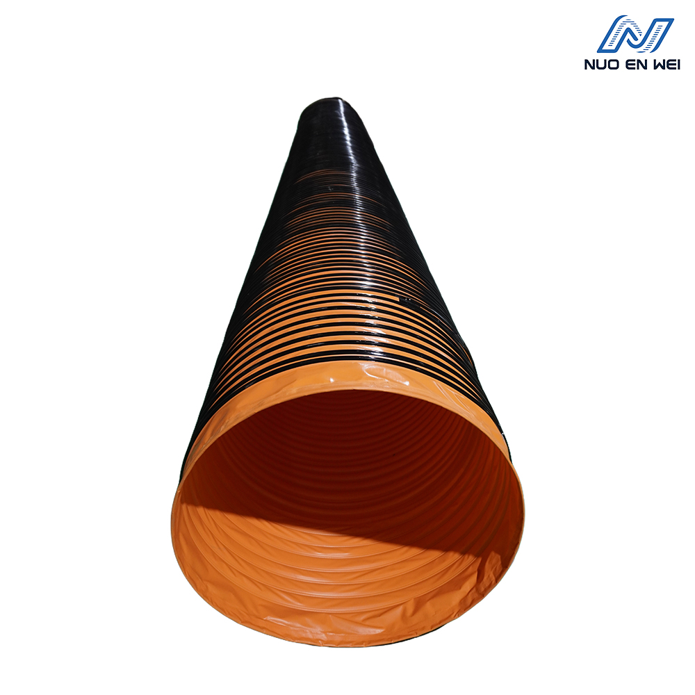 Orange PVC Negative Pressure Flexible Duct Heavy-Duty Industrial ...