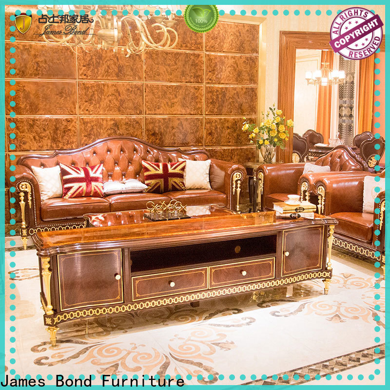 High-quality Traditional Sofas with Wood Trim Brown Company for Home | James Bond