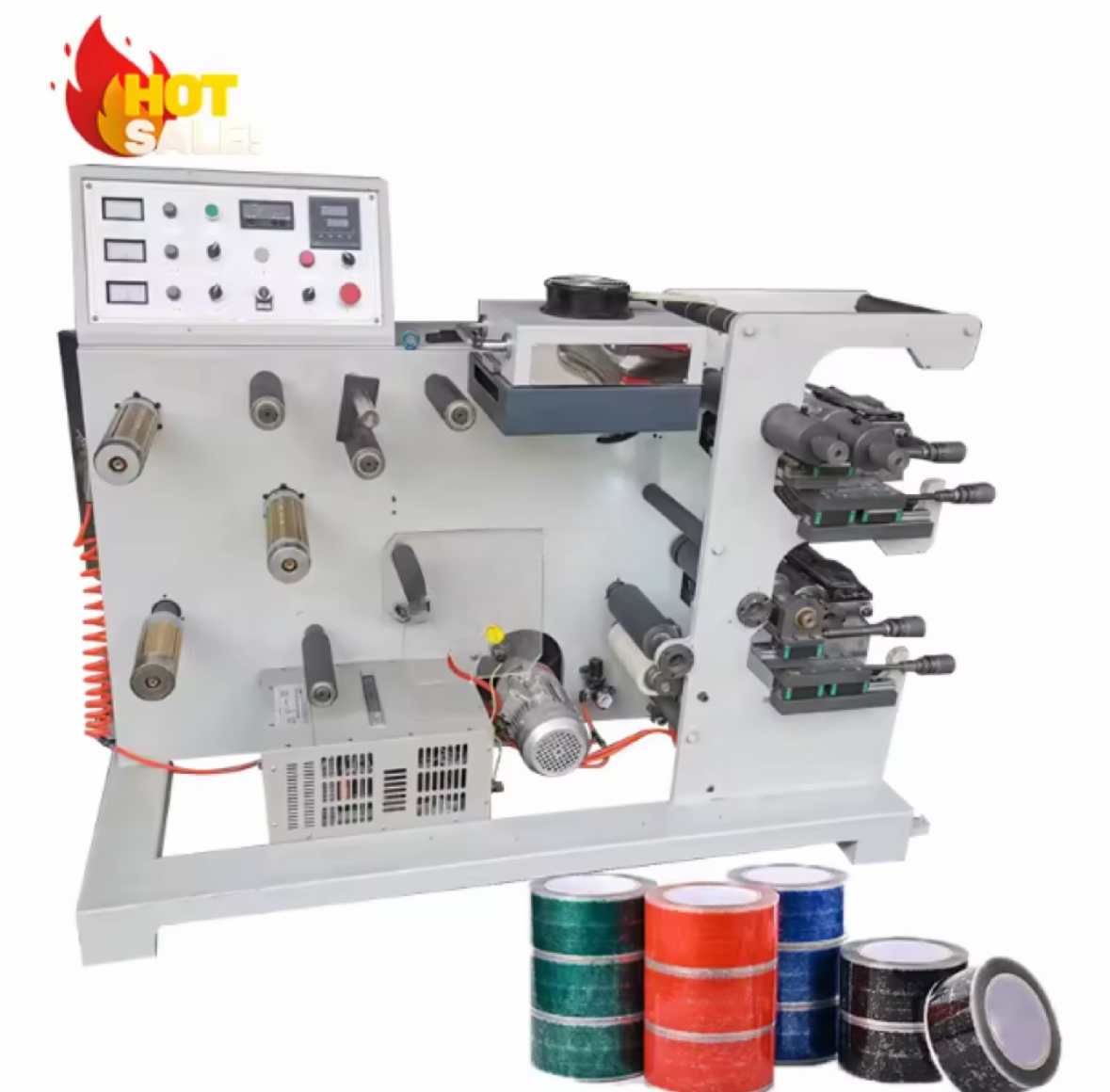 Hot Sale Packaging Gum Bopp Tape Roll Printing Slitting Rewinding Machine Packaging Tape ...