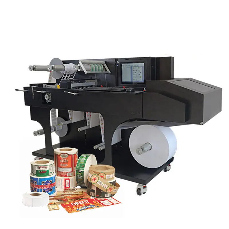 Color Adhesive Roll Label Rotary Laminating Die Cutting Slitting ...
