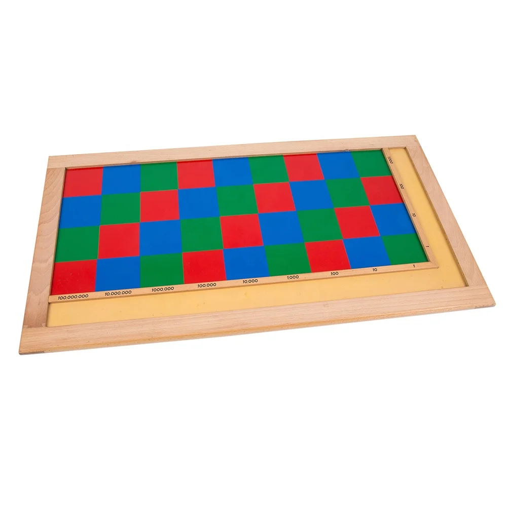 Beech Wooden Montessori Mathmatic Checker Board - High Quality Learning ...