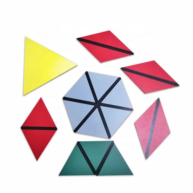 Montessori Wooden Constructive Triangles with 5 Boxes - Educational ...