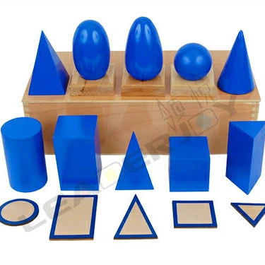 Montessori Geometric Solids Educational Wooden Toys | LEADERJOY