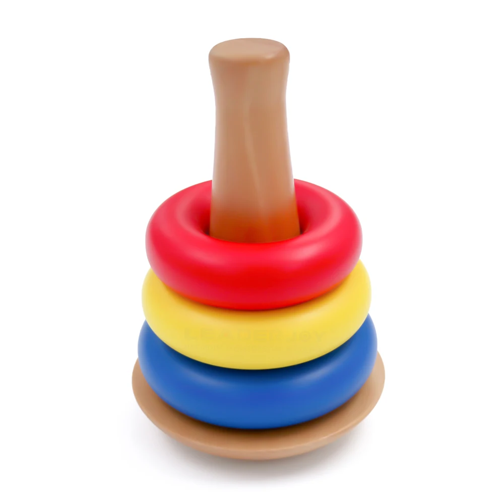 Wooden Educational Toddler Stacking Rings Tower Toy | LEADERJOY