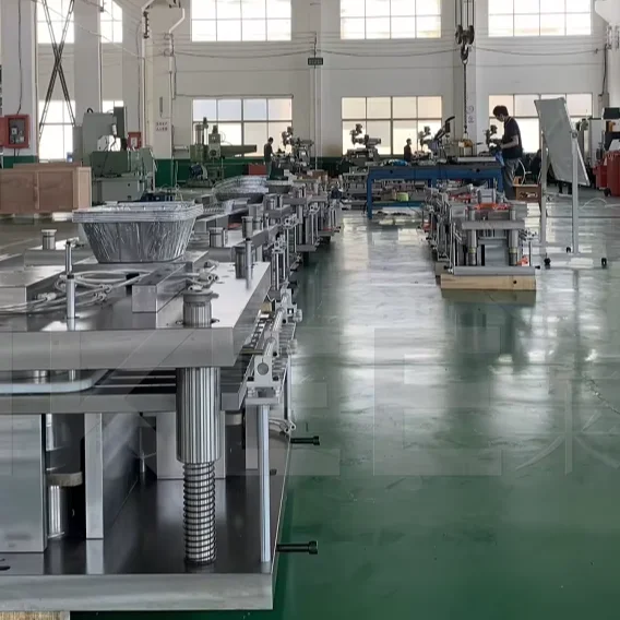 Multi Cavities Aluminium Foil Container Making Machine Punch Forming ...