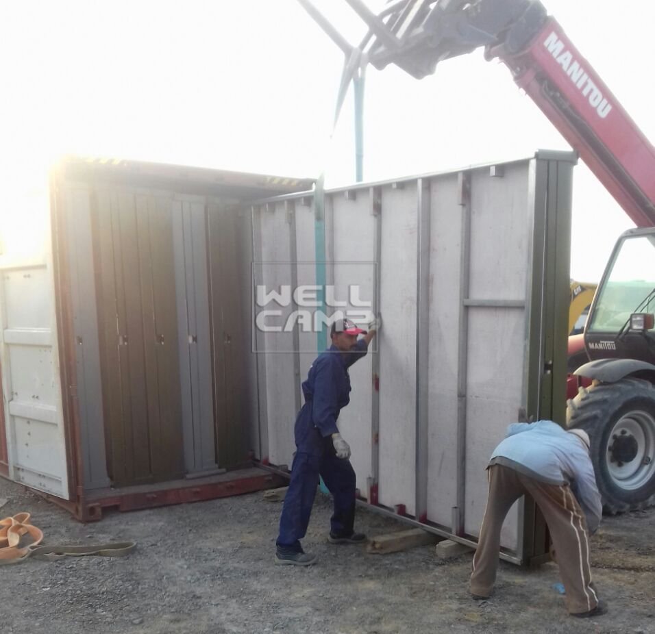 Kuwait Pefab Expandable Container Cabin Project, China Container Office ...