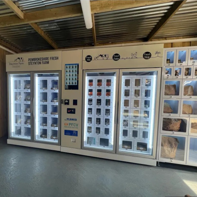 Combination Refrigerated Food Vending Machine Suitable for Farms Sell ...