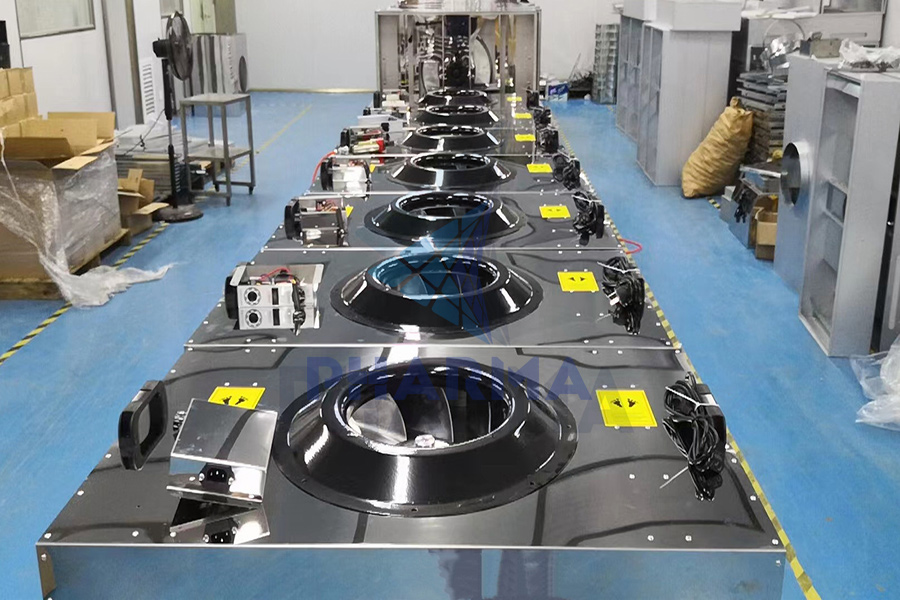 Unidade de filtro de ventilador em aço inoxidável 304 | Farmacêutica