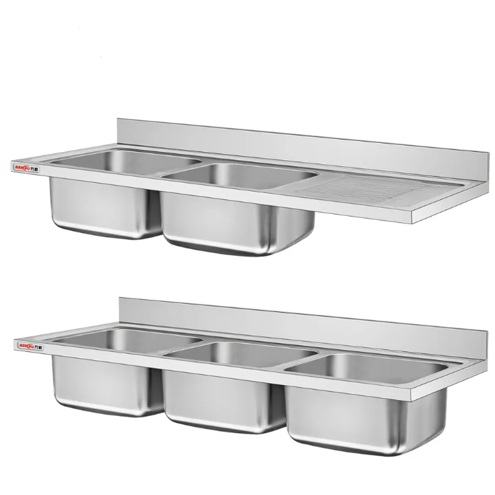 Stainless Steel Commercial Double Sink Bench Top TMSX-180 | WANCHU