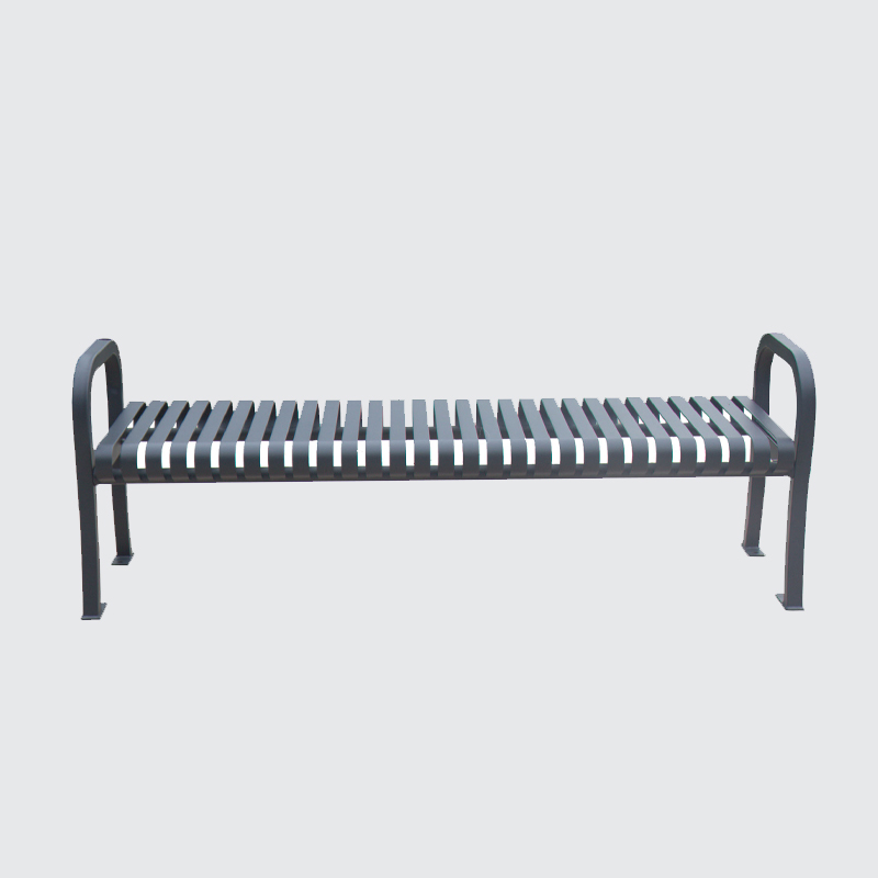 Custom Professional Metal Benches Modern Steel Metal Park Backless Benches Manufacturers ...