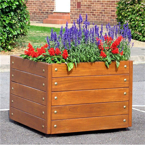 Custom Professional Planters Wood Garden Planter Outdoor Street Flower ...