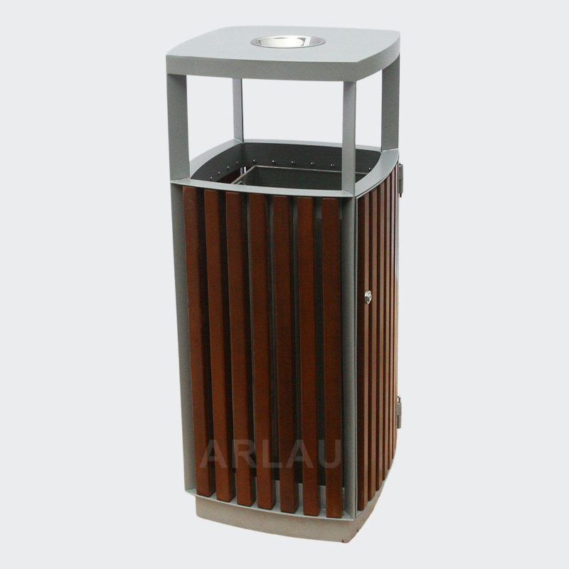 Custom Low Price Wood Trash Bin Outdoor Patio Wood Trash Can ...