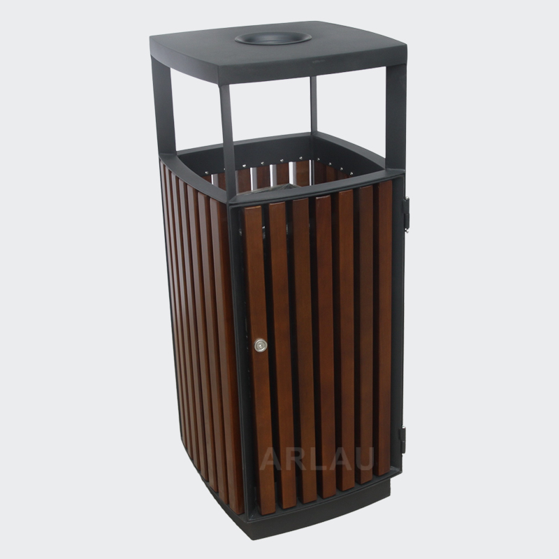 Custom Buy Wood Trash Bin Outdoor Double Wooden Trash Can Manufacturers ...