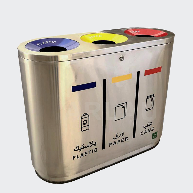 Quality Professional Metal Trash Bin Indoor Stainless Steel Sorting ...
