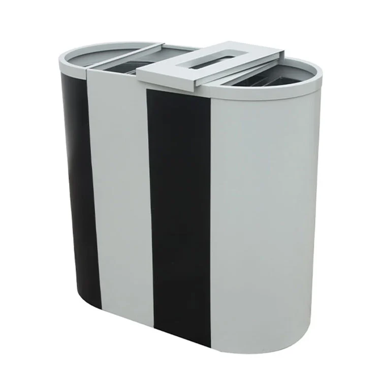 Professional Low Price Metal Trash Bin Modern Metal Sorting Trash Bin ...