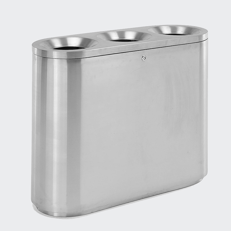 Quality Professional Metal Trash Bin 3 Sorting Stainless Steel ...