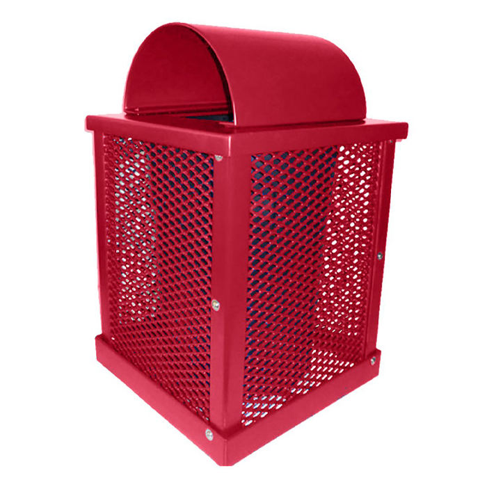 Custom Low Price Metal Trash Bin Outdoor Public Square Wire Mesh Trash ...
