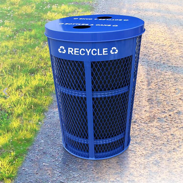 Quality OEM Metal Trash Bin Outdoor Expanded Metal Waste Bin ...