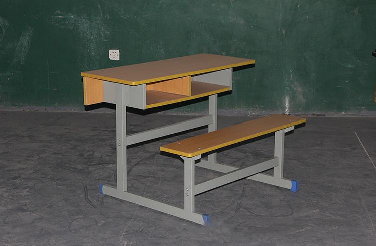 Quality OEM School Furniture Student Double Desk with Bench ...